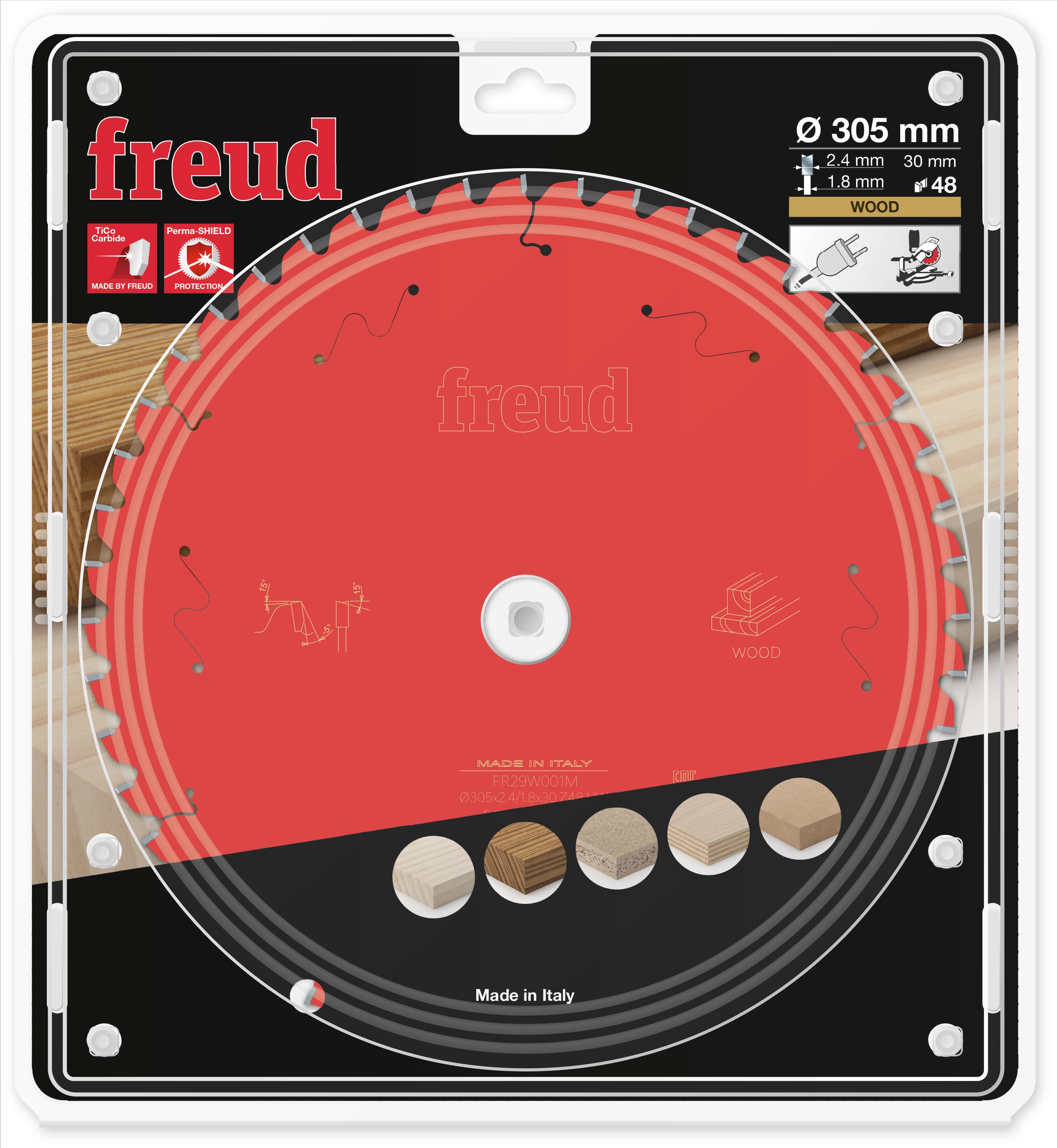 Freud F03FS09762 305mm x 30mm x 48T Circular Saw Blade Freud